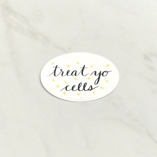 Treat Yo Cells Biology Sticker – Microbe Doodles